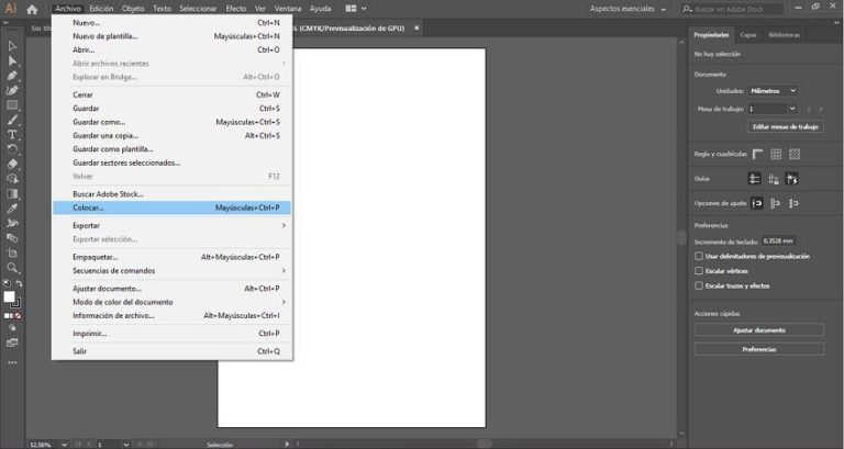 Guía para incrustar una imagen en Adobe Illustrator