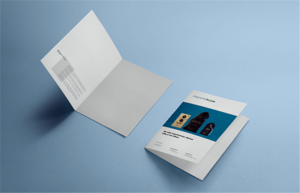 Principales medidas para diseñar un díptico plegado simple