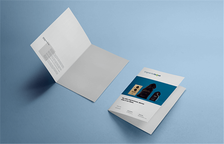 Principales medidas para diseñar un díptico plegado simple